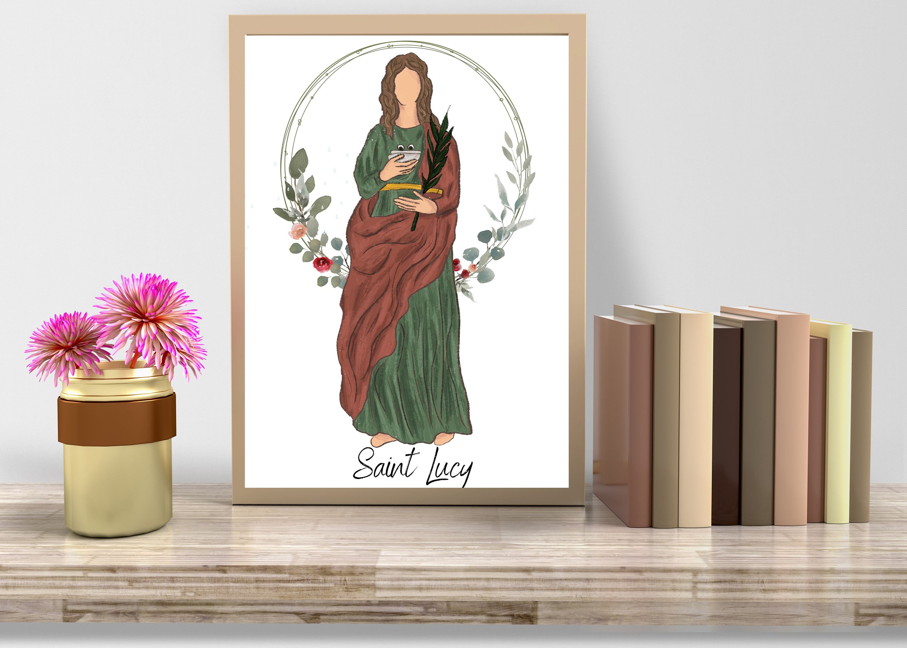 Saint Lucy, DOWNLOADABLE PRINT, Catholic Printable Wall Art, Catholic ...