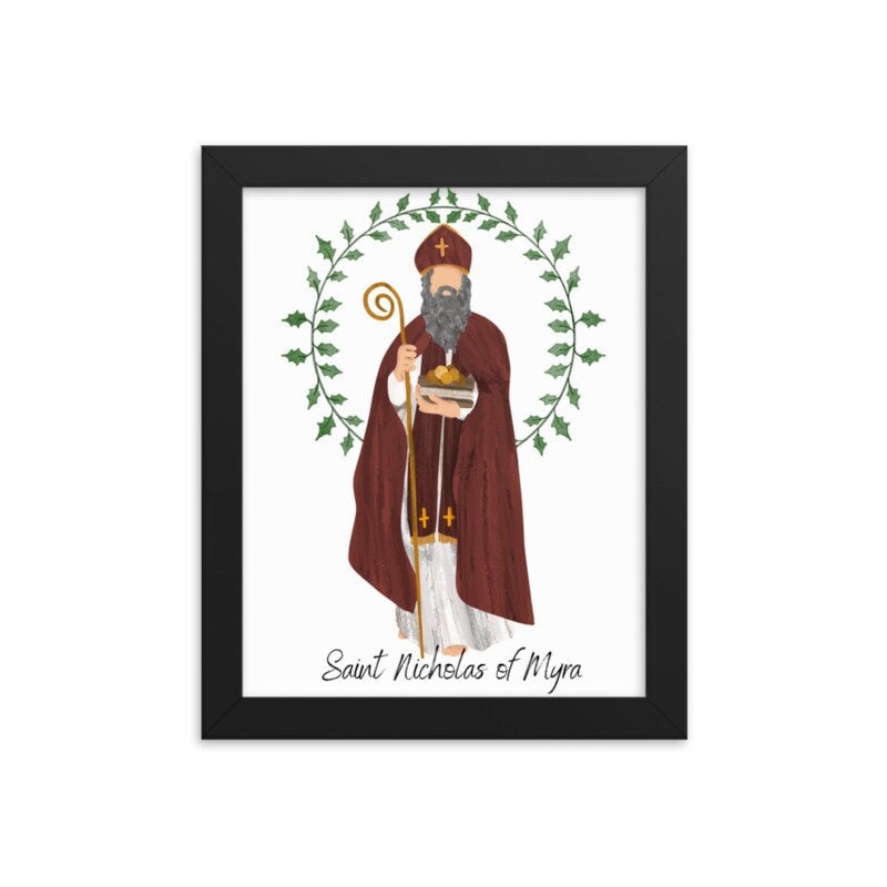 Saint Nicholas of Myra, DOWNLOADABLE PRINT, Catholic Printable Wall Art ...