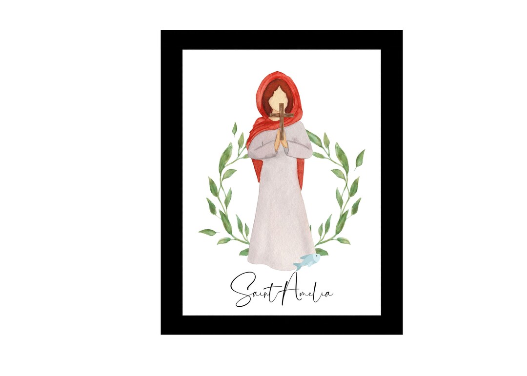 Saint Amelia, Catholic Saint Print - Etsy