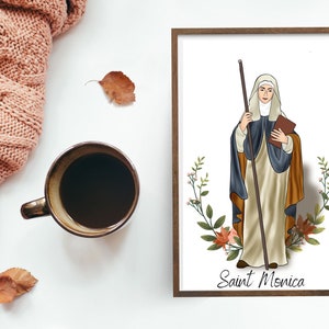 Saint Monica, DOWNLOADABLE PRINT, Catholic Printable Wall Art, Catholic ...