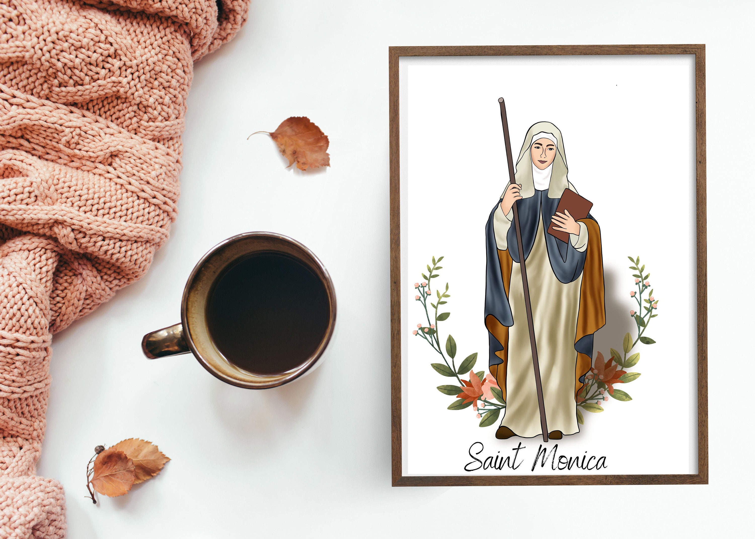 Saint Monica, DOWNLOADABLE PRINT, Catholic Printable Wall Art, Catholic ...