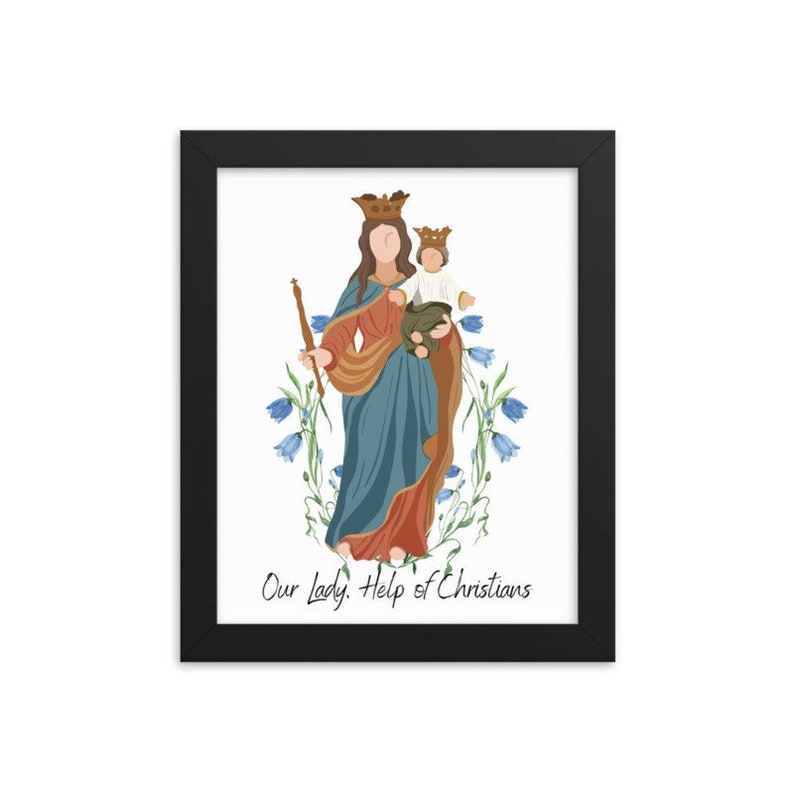 Our Lady Help of Christians, DOWNLOADABLE PRINT, Catholic Printable Wall Art, Catholic Home ...