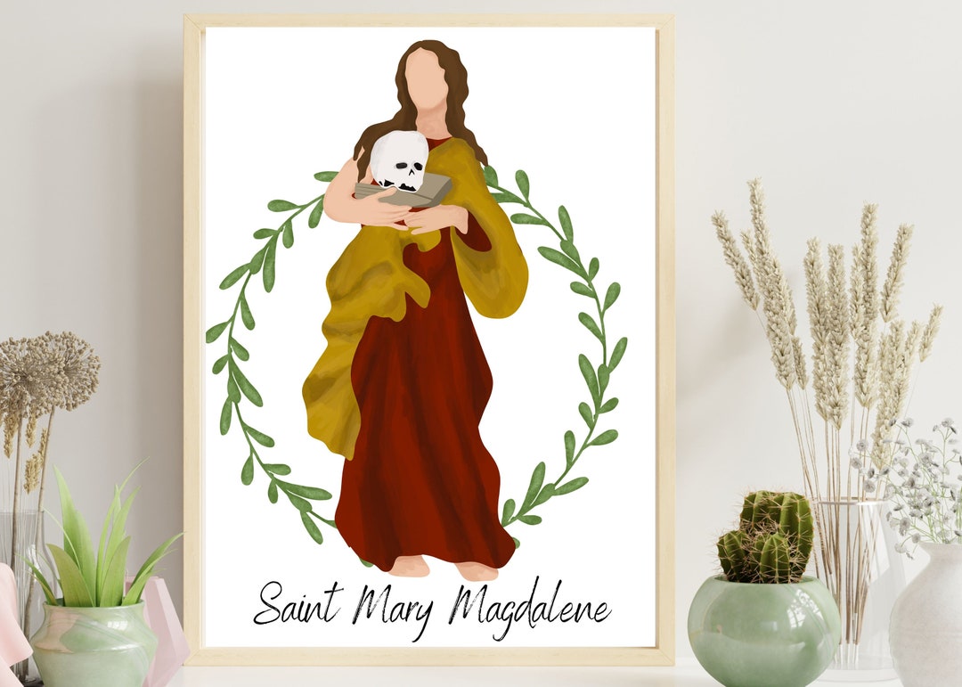 Saint Mary Magdalene DOWNLOADABLE PRINT Catholic Printable - Etsy