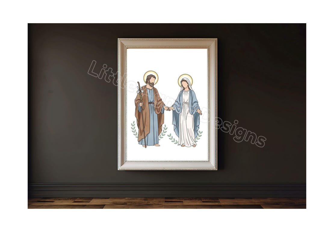 Espousal of St Joseph and Blessed Mother, Catholic Saint Print - Etsy