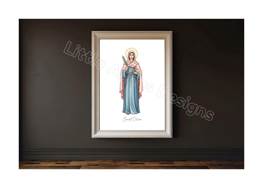 Saint Olivia, Catholic Saint Print - Etsy