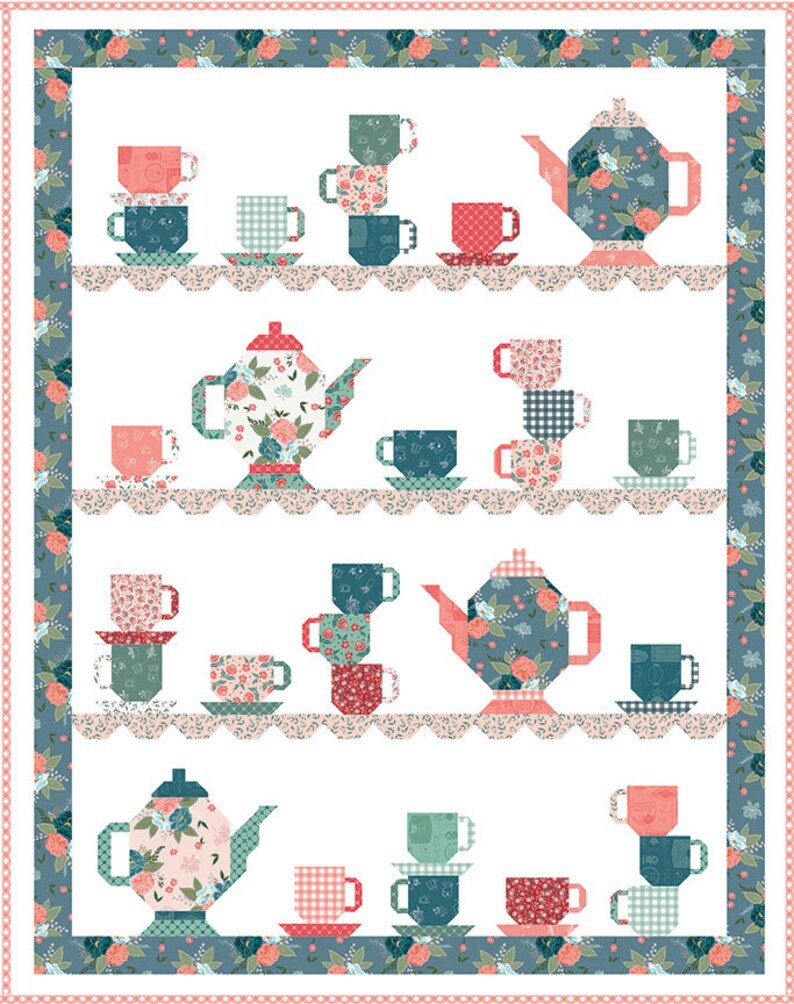 Tea Party Quilt Pattern, Fat Quarter Friendly, Traditional Piecing - Etsy