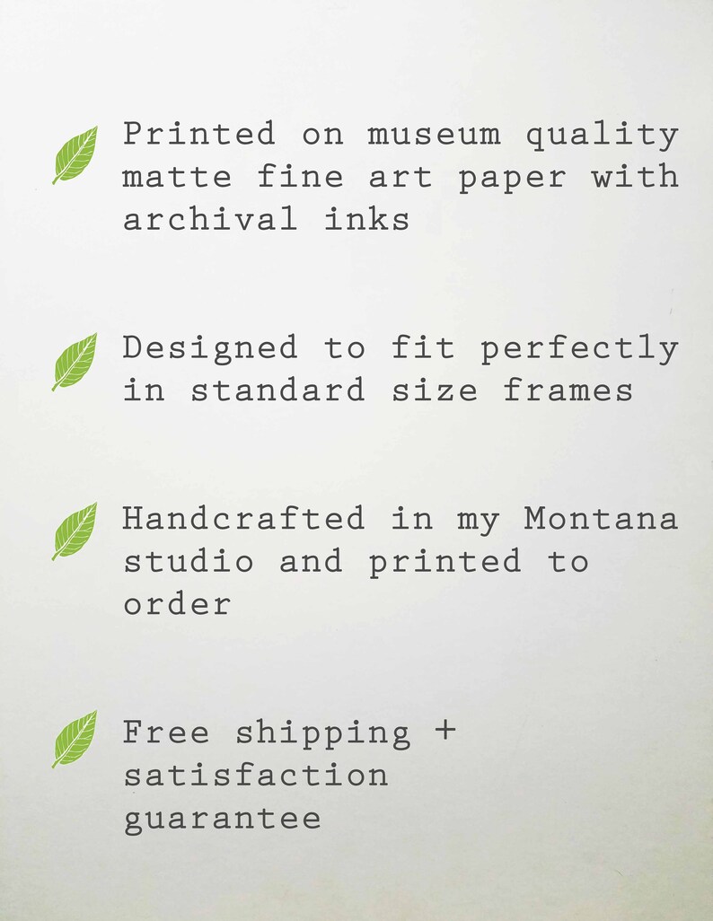 Larch Print Tree Branch Print Winter Decor Pine Tree Art | Etsy