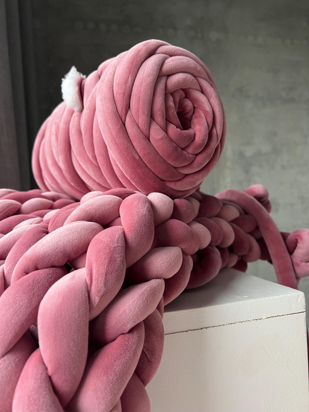 Super Chunky Velvet Yarn: Arm Knitting, Jumbo Blanket Yarn Craft ...