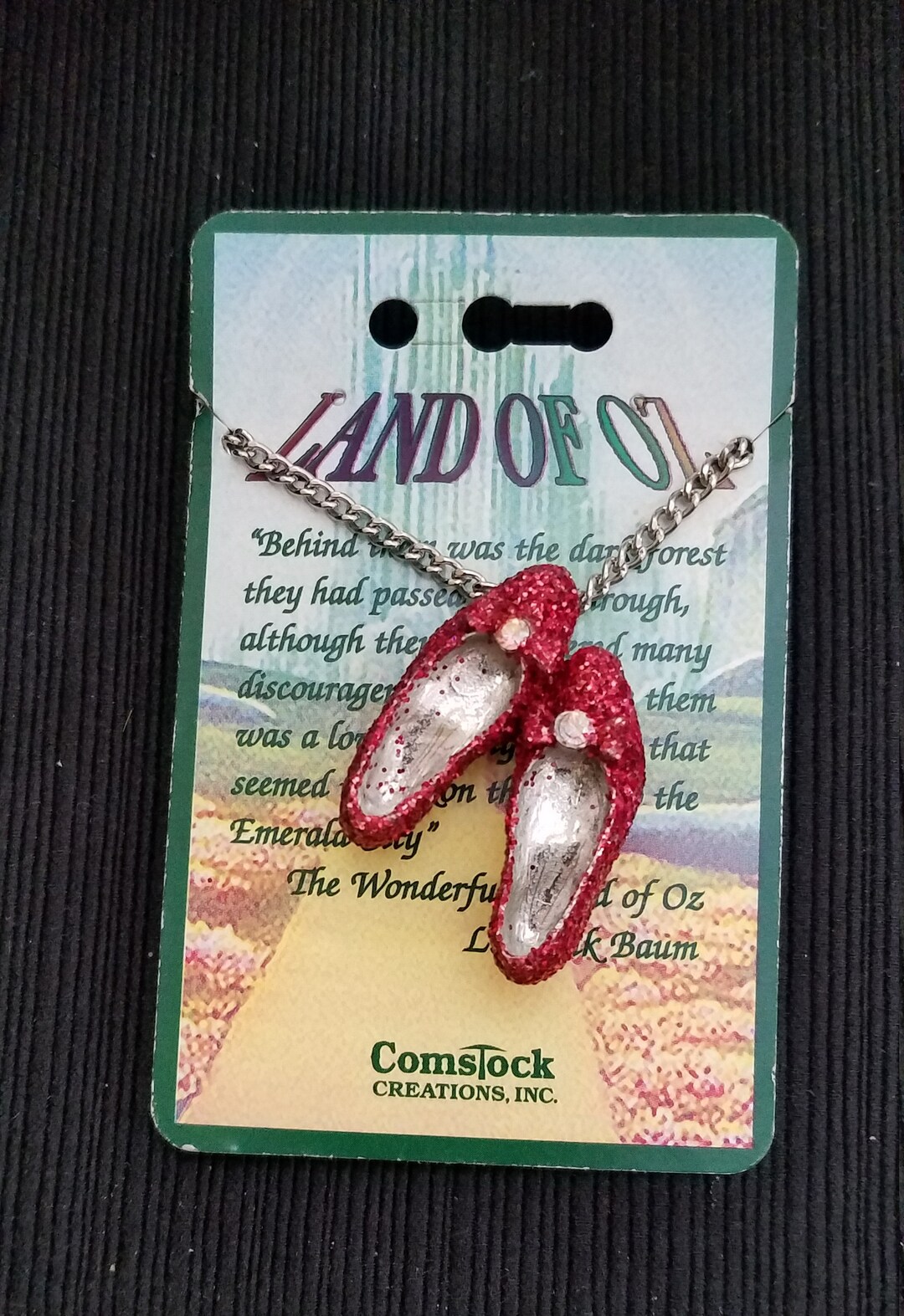 Pewter Ruby Slipper Necklace - Etsy