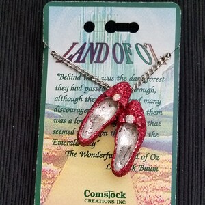 Pewter Ruby Slipper Necklace - Etsy