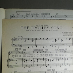 The Trolley Song Sheet Music - Etsy