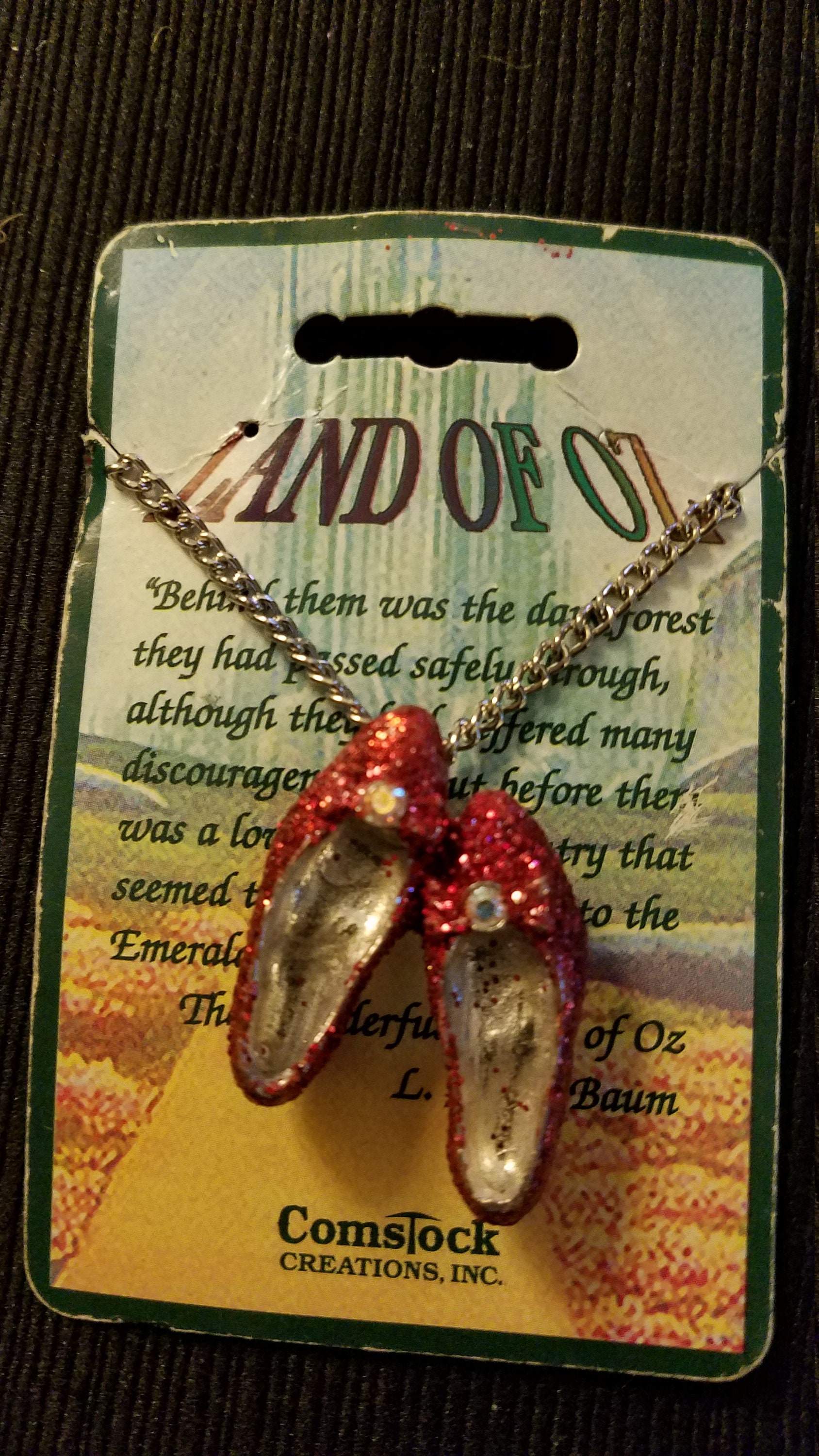 Pewter Ruby Slipper Necklace - Etsy