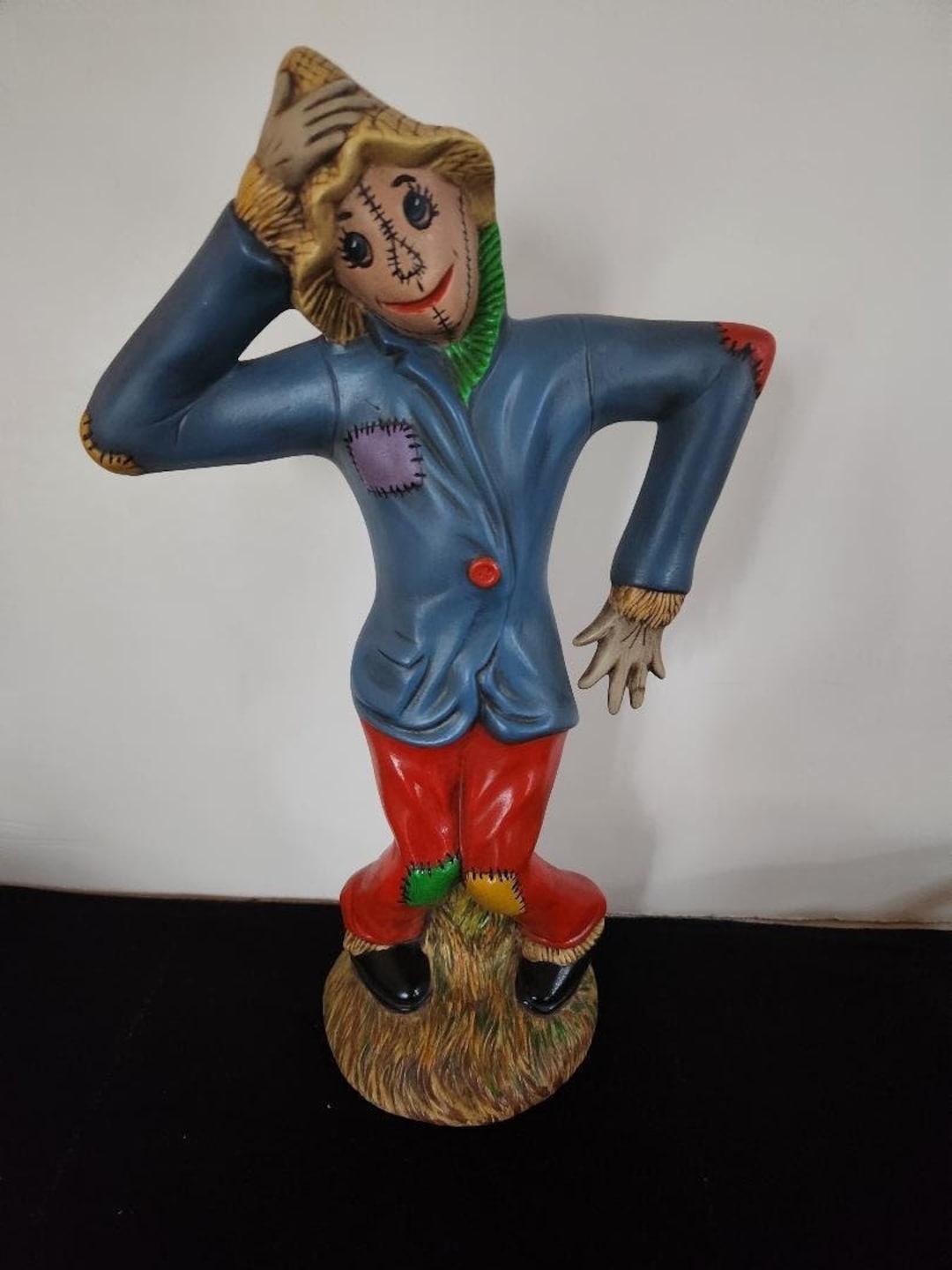 Vintage Scarecrow Figurine - Etsy