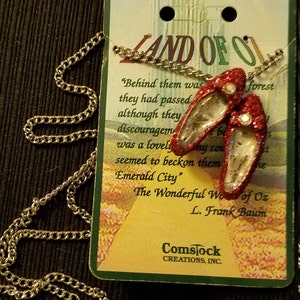 Pewter Ruby Slipper Necklace - Etsy