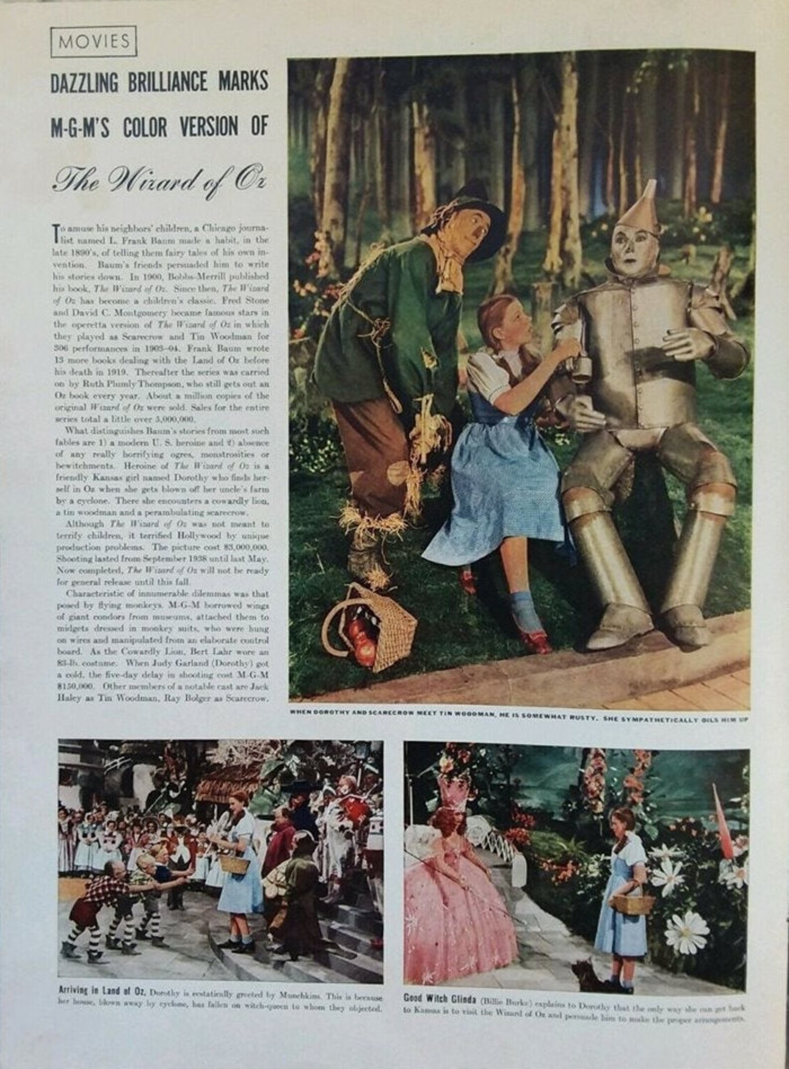 1939 Life Magazine Oz Article | Etsy