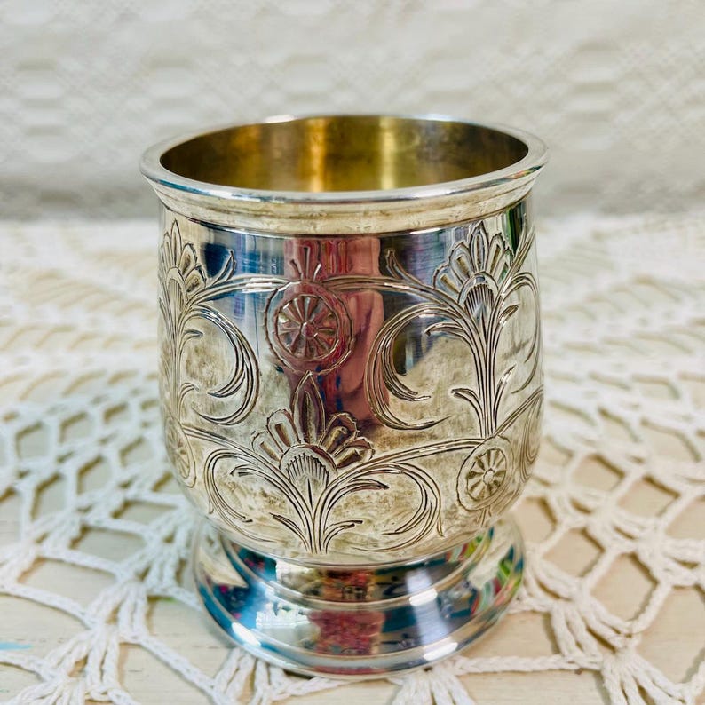 Vintage EPNS Silver Plate 4pc Tea Service Etched Design Bakelite ...