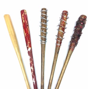 Realistic Baseball Bat Movie Prop PU Fake Blood Barbed Wire Negan Dead ...