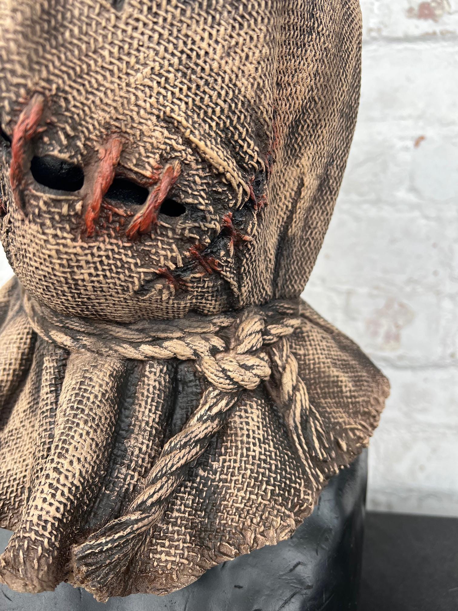 Scarecrow Mask Latex & Burlap Style Halloween Masks - Etsy