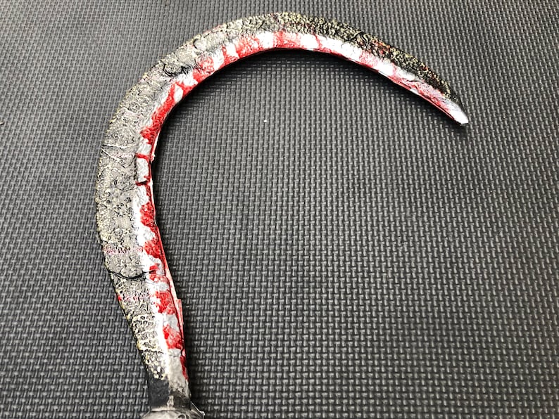 Realistic Handheld Bloody Sickle Scythe Corn Knife Horror Movie Prop ...