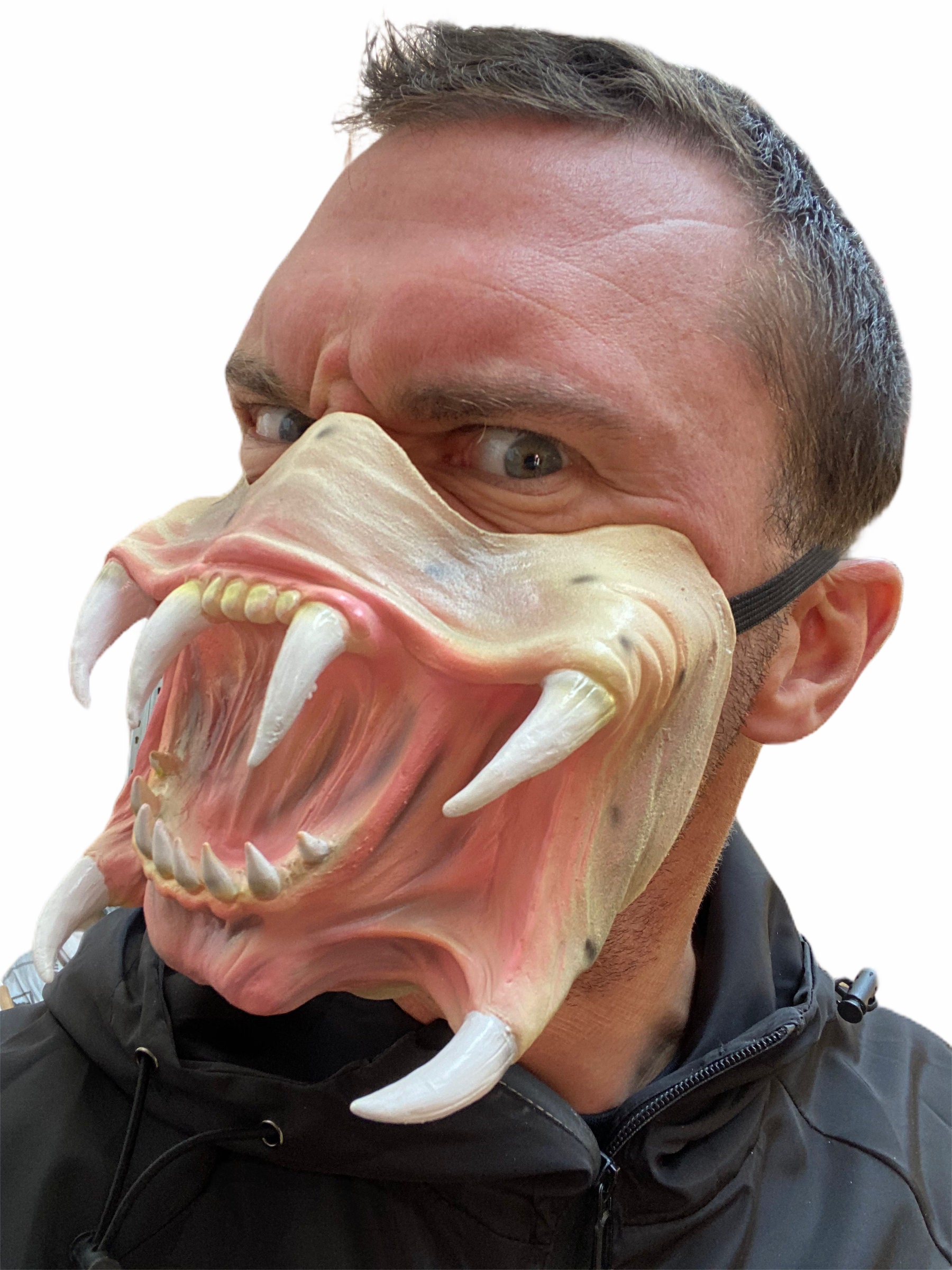 Predator Space Alien Monster Half Face Latex Mask - Etsy UK