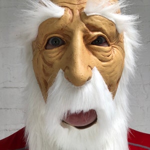 Old Man With Long White Beard Mask 'pappy the Festival Dancer' - Etsy