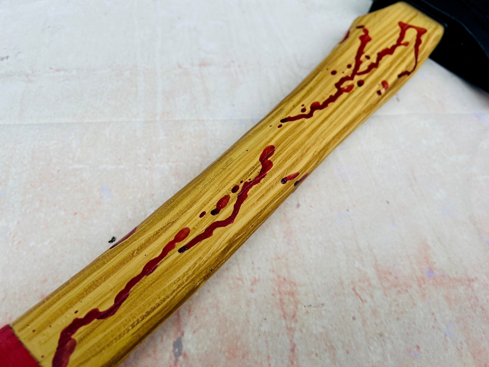 Bloody Fireman's Axe Hatchet PU Movie Prop Weapon Halloween Pick Axe ...