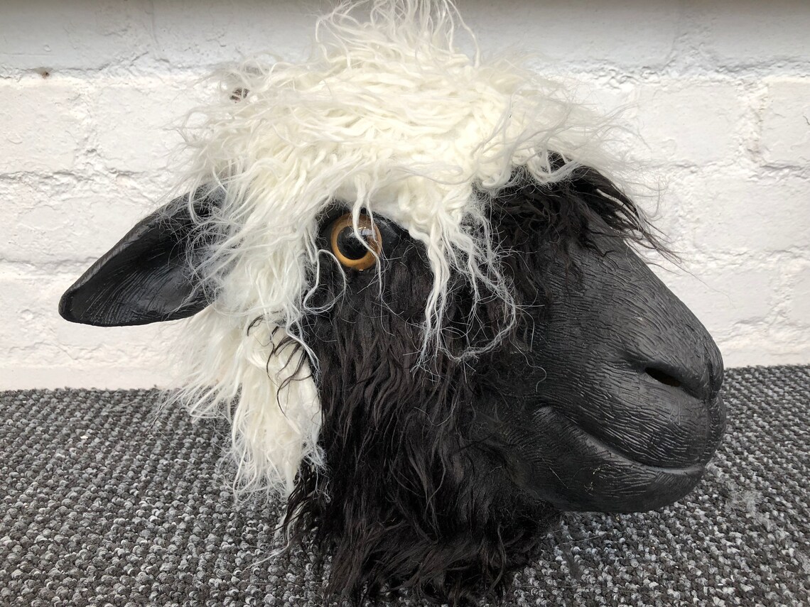 Woolley Sheep Mask Latex Animal Masks - Etsy