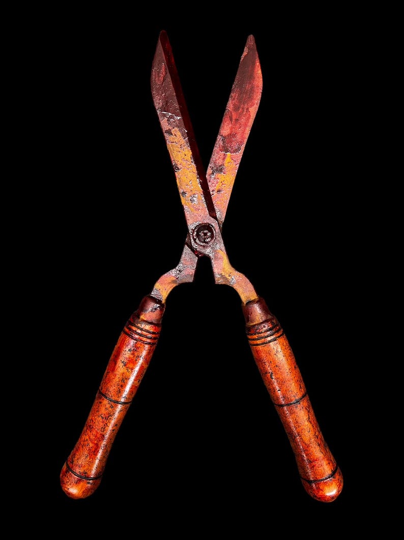 Rusty Garden Shears PU Movie Prop Hedge Scissors Loppers - Etsy
