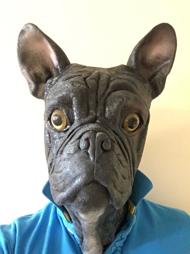 French Bulldog Dog Animal Latex Mask - Etsy UK