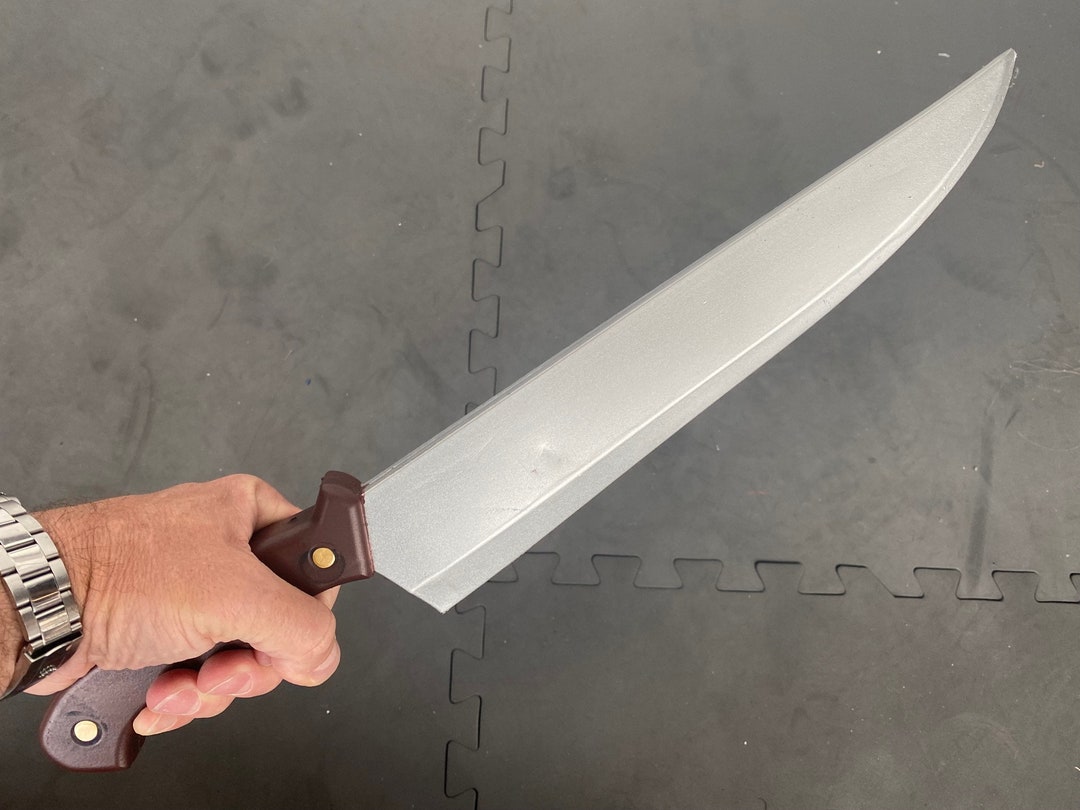 Fake Butcher's Knife PU Movie Prop Myers Style Kitchen Blade Halloween ...