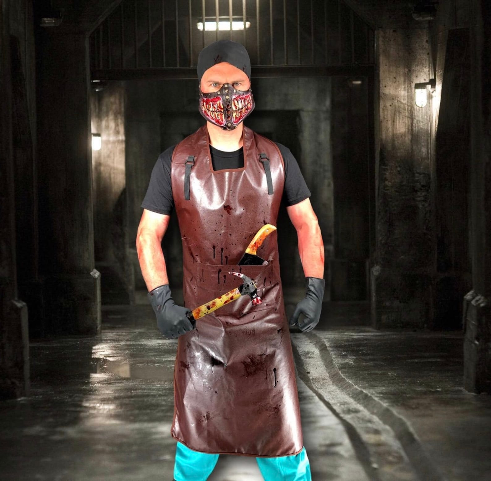 Deluxe Adult Scary Butcher Kit Halloween Horror Fancy Dress Etsy