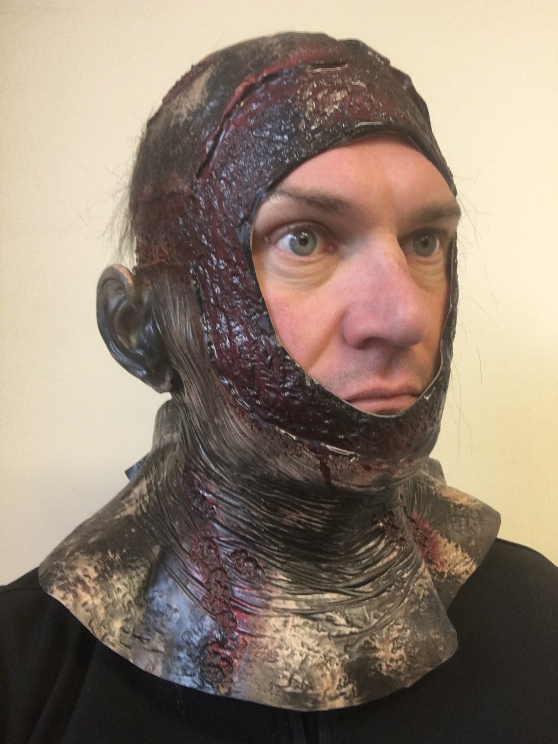 Jason Voorhees Bloody Hood Mask Open Face Latex Halloween - Etsy