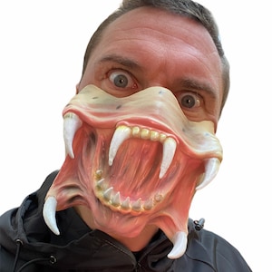 Predator Space Alien Monster Half Face Latex Mask - Etsy
