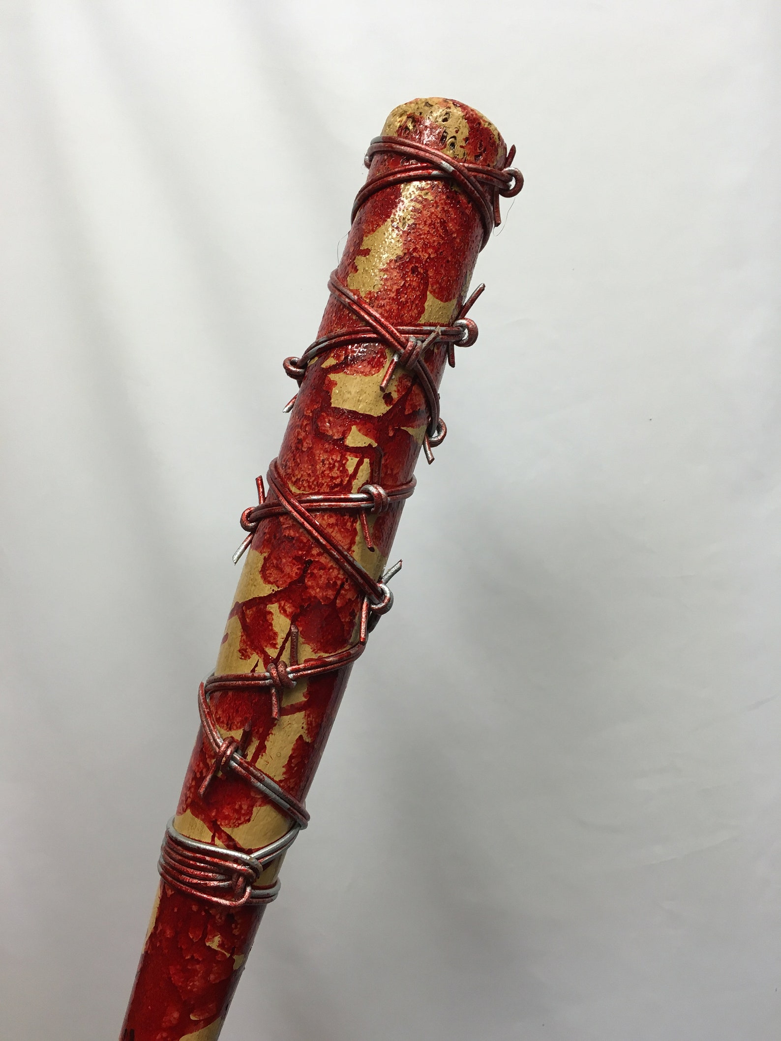 Realistic Baseball Bat Movie Prop PU Fake Blood Barbed Wire - Etsy