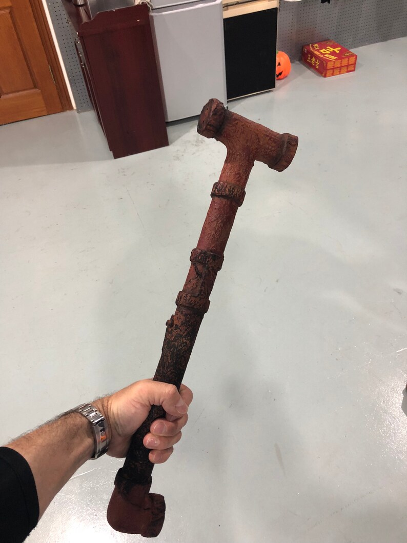 Realistic Rusty Metal Pipe Bar Horror Movie Prop Halloween | Etsy