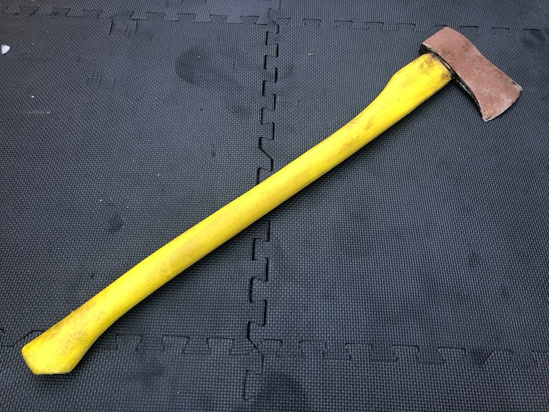 Yellow Weathered Rusty Woodcutter Axe Ghost Jason Movie Prop - Etsy