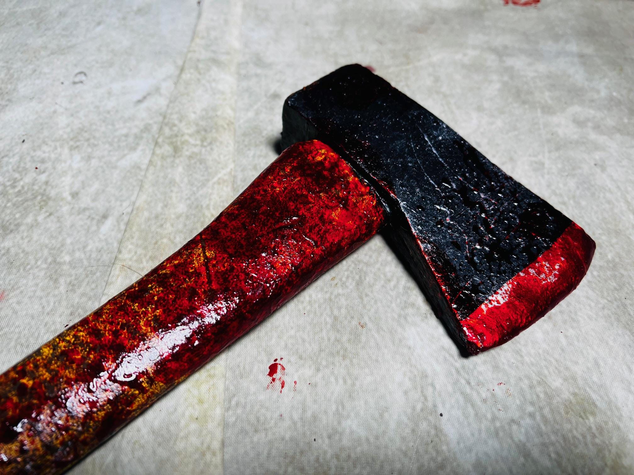 Long Handle Hatchet Movie Prop PU, Bloody Axe Horror Blade (customized ...
