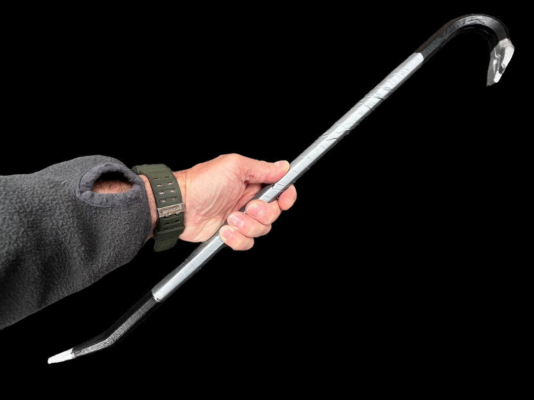 Realistic Crowbar Iron Pry Bar Custom PU Crow Bar Horror Movie Weapon ...