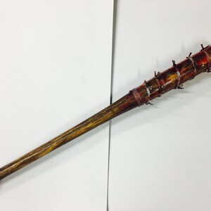 Realistic Baseball Bat Movie Prop PU Fake Blood Barbed Wire Negan Dead ...