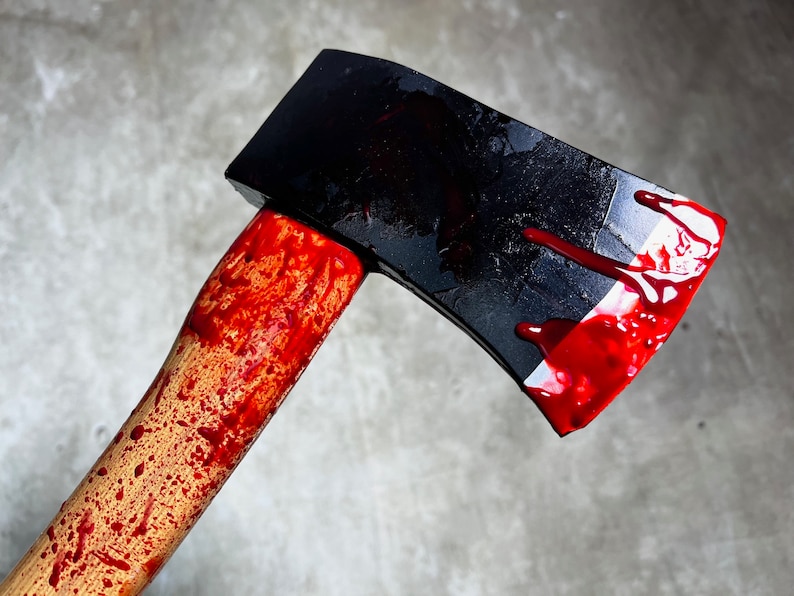 Bloody Axe Hatchet Movie Prop Handheld PU Jason Halloween Weapon ...
