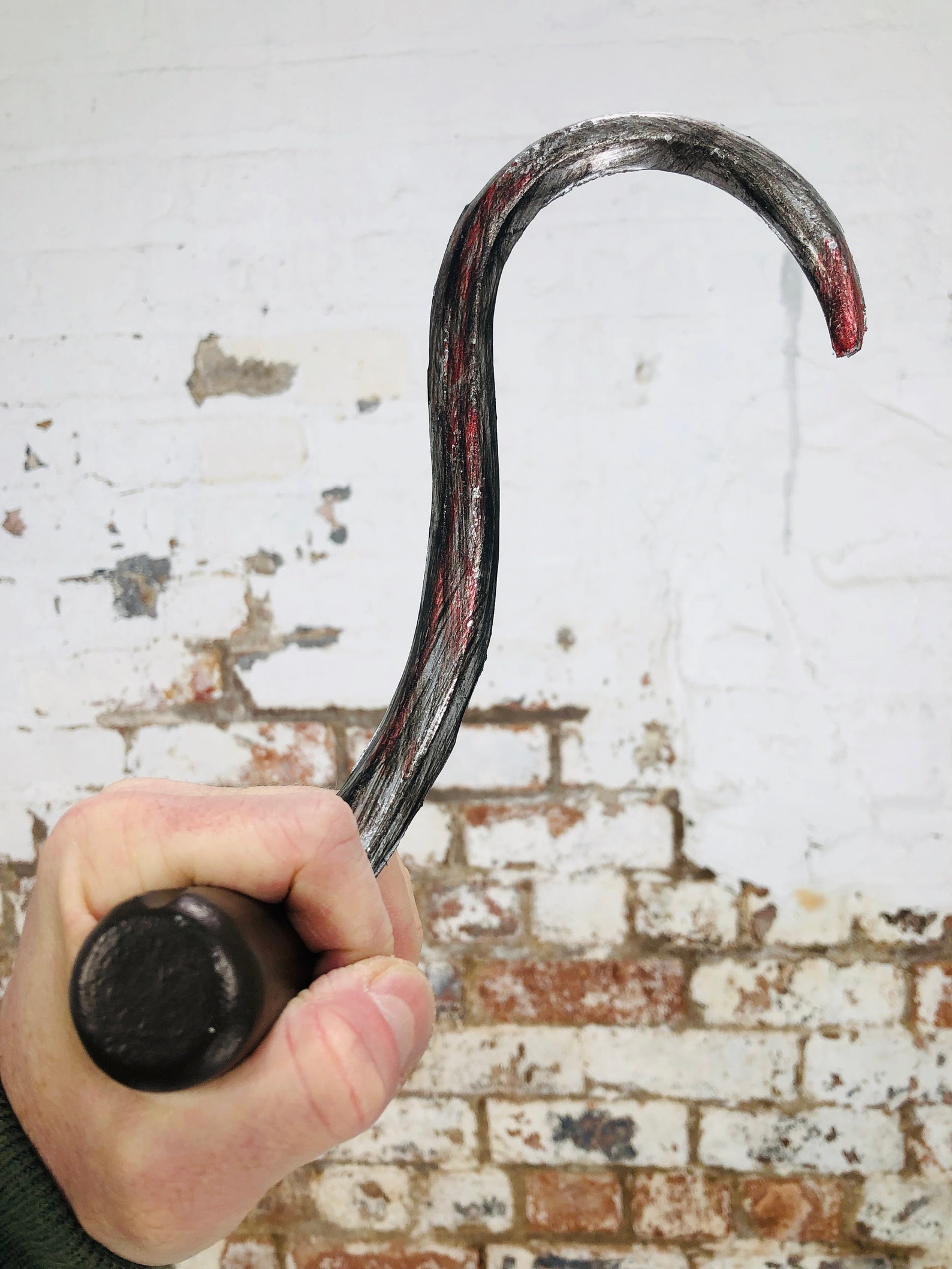 Realistic Butcher's Meat Hook Ice Hooks Movie Prop Horror Weapon ...