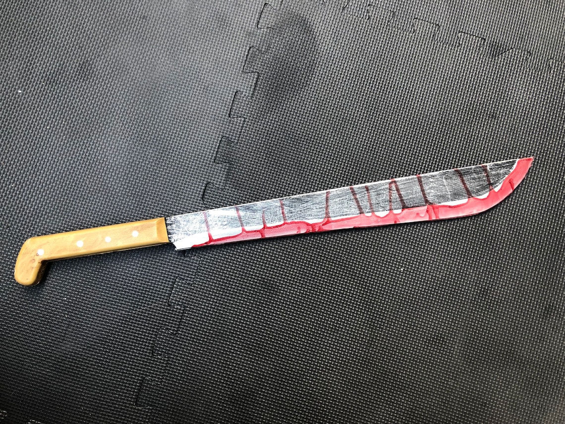 Fake PU Foam Bloody Machete Handheld Movie Prop Halloween Vs - Etsy