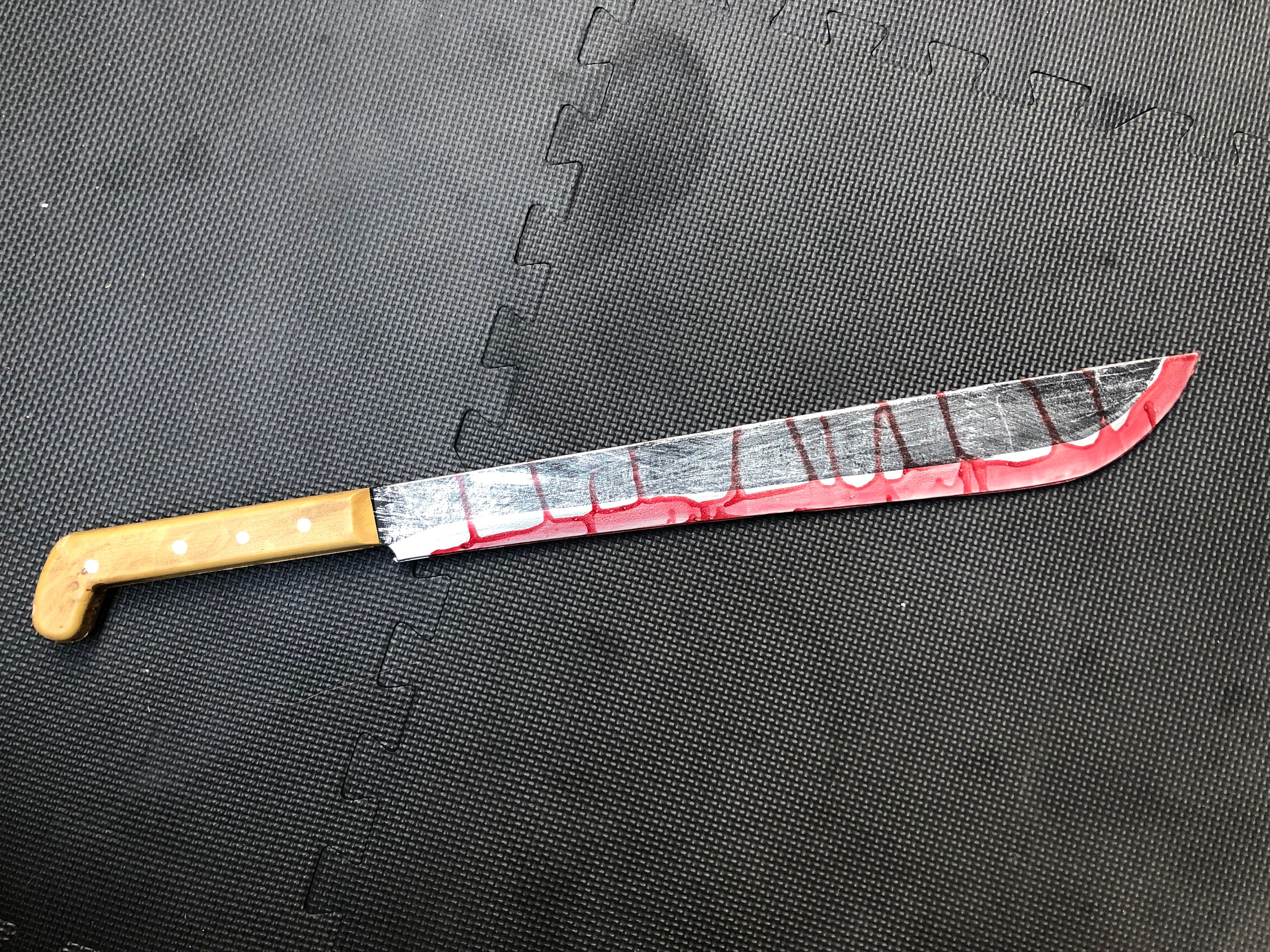 Fake PU Foam Bloody Machete Handheld Movie Prop Halloween Vs - Etsy