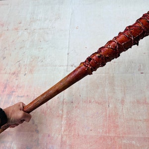 Baseball Bat With Wire Movie Prop Negan Horror Accessory Halloween ...