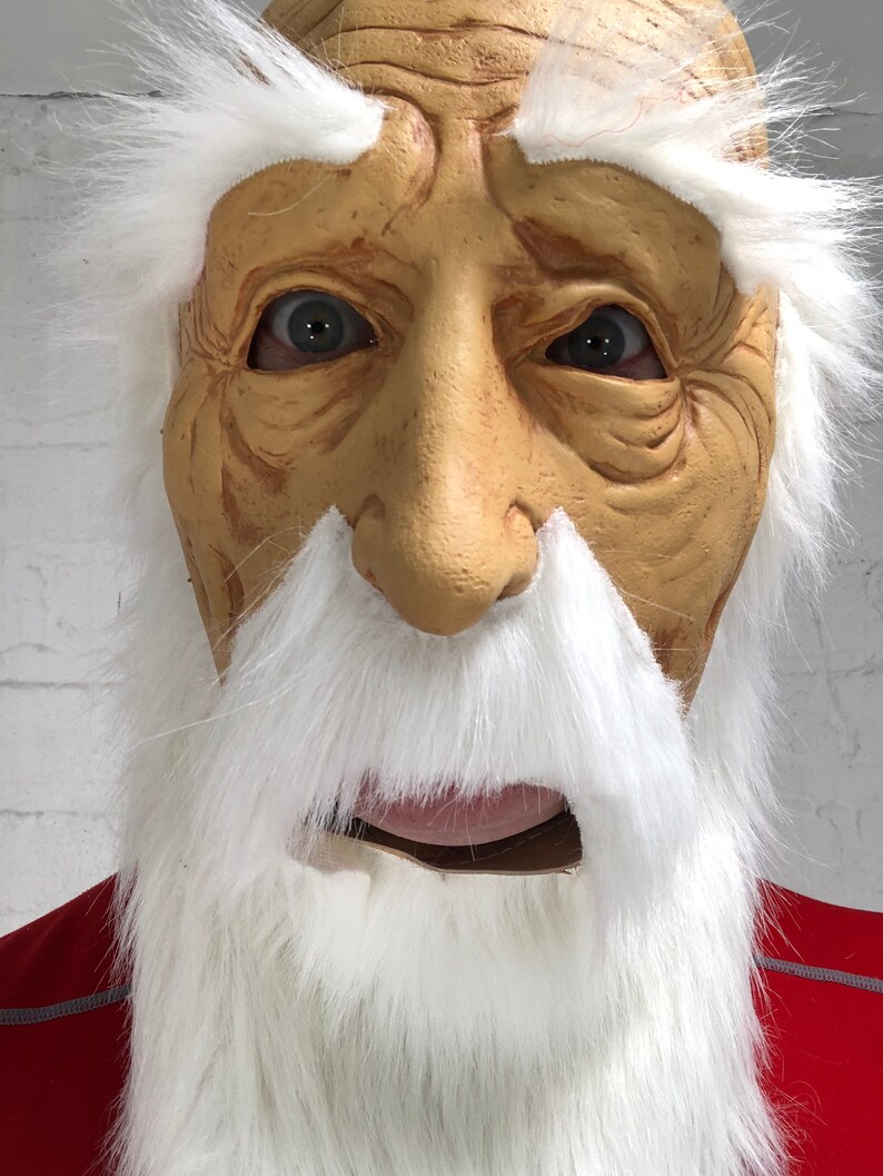 Old Man With Long White Beard Mask 'pappy the Festival | Etsy