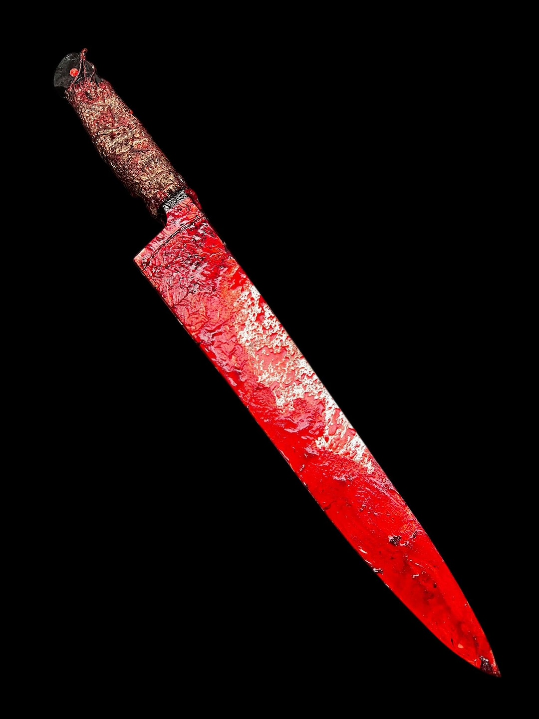 Kitchen Knife Movie Prop PU, Burlap Handle Bloody Myers Horror Blade ...
