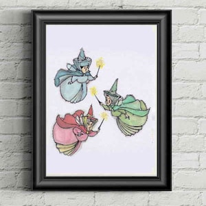 Three Good Fairies Fine Art Quality Print (multiple Sizes) / Sleeping ...