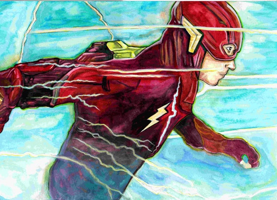 Flash Superhero Drawing