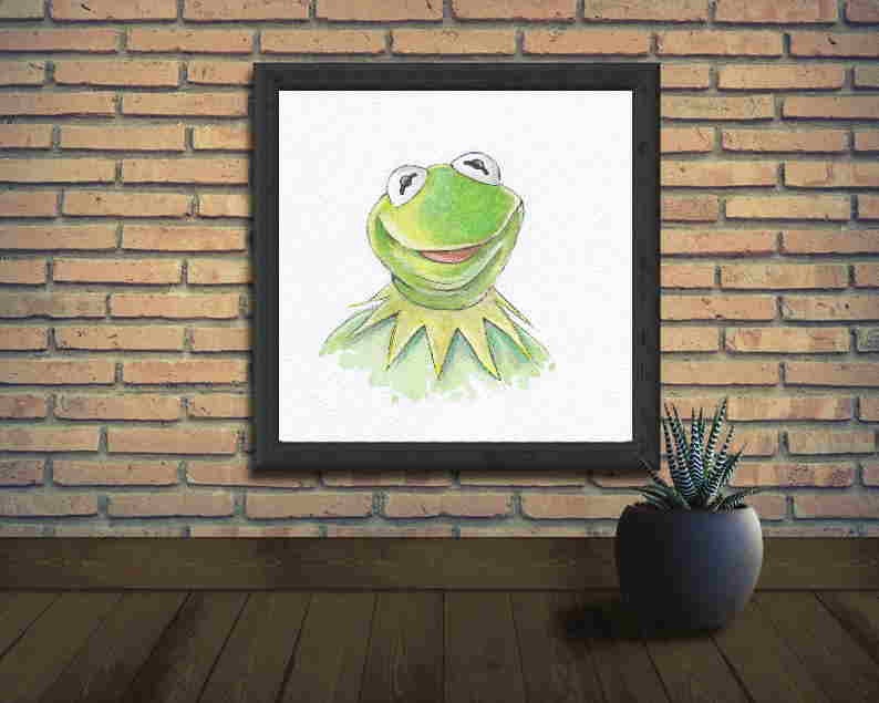 Kermit Portrait / Fine Art Quality Print (multiple Sizes) / Muppets ...