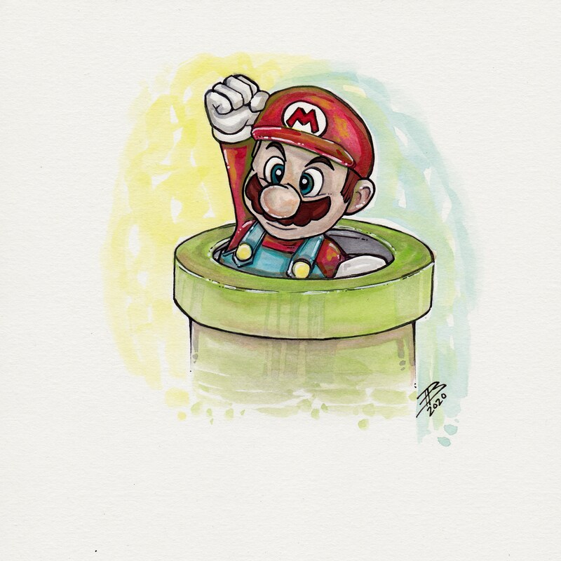 Super Mario Bros Painting - Etsy
